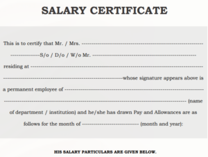 Salary Certificate Format: Formatting Tips, Download Word Template