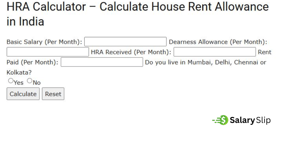 HRA Calculator 2025- Calculate House Rent Allowance Easily in India